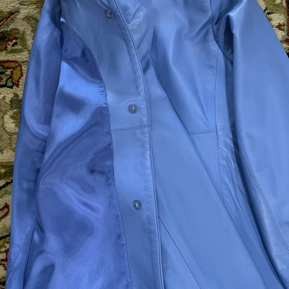 Dero By Rocco D’amelio Periwinkle Leather Jacket Size… - Gem